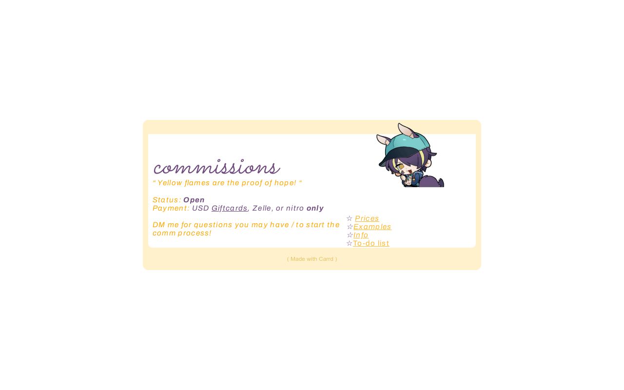 Comm info